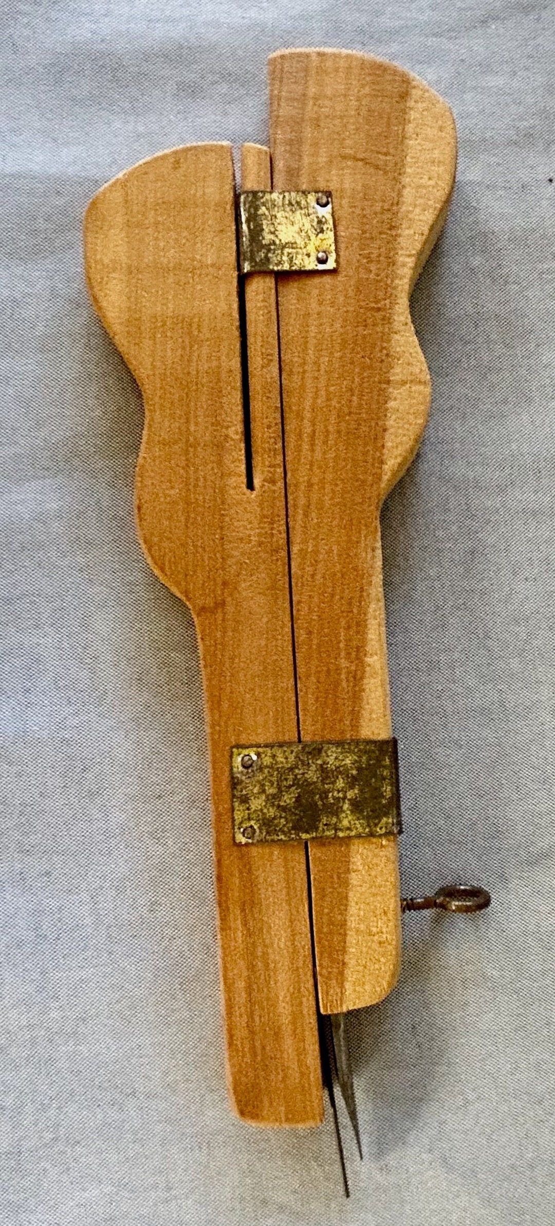 Vintage Wood Shuttle - Punch Sliding Needle - Weaving Rug Hooking Tool ...