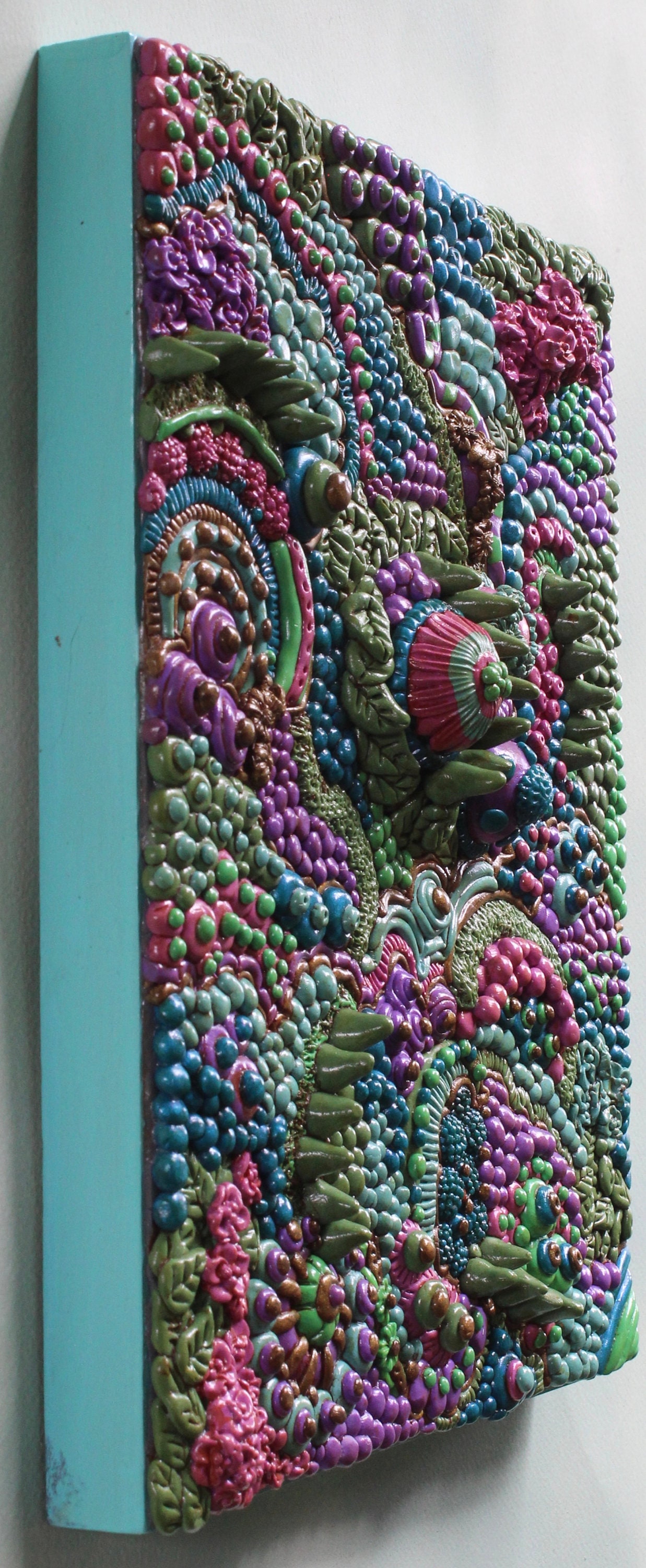 Polymer Clay Art 3D Clay Wall Art Clay on Wood Polymer Clay Decor Clay ...