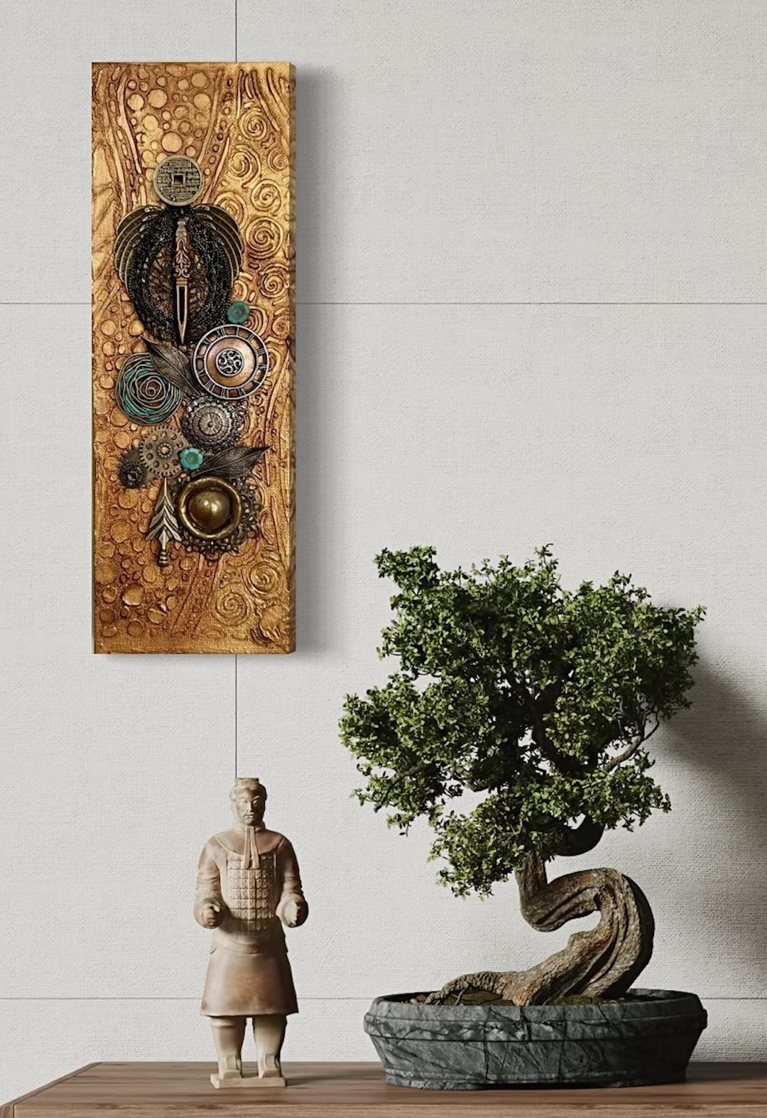 Found Object Collage - Assemblage Wall Art - Mixed Media Collage ...