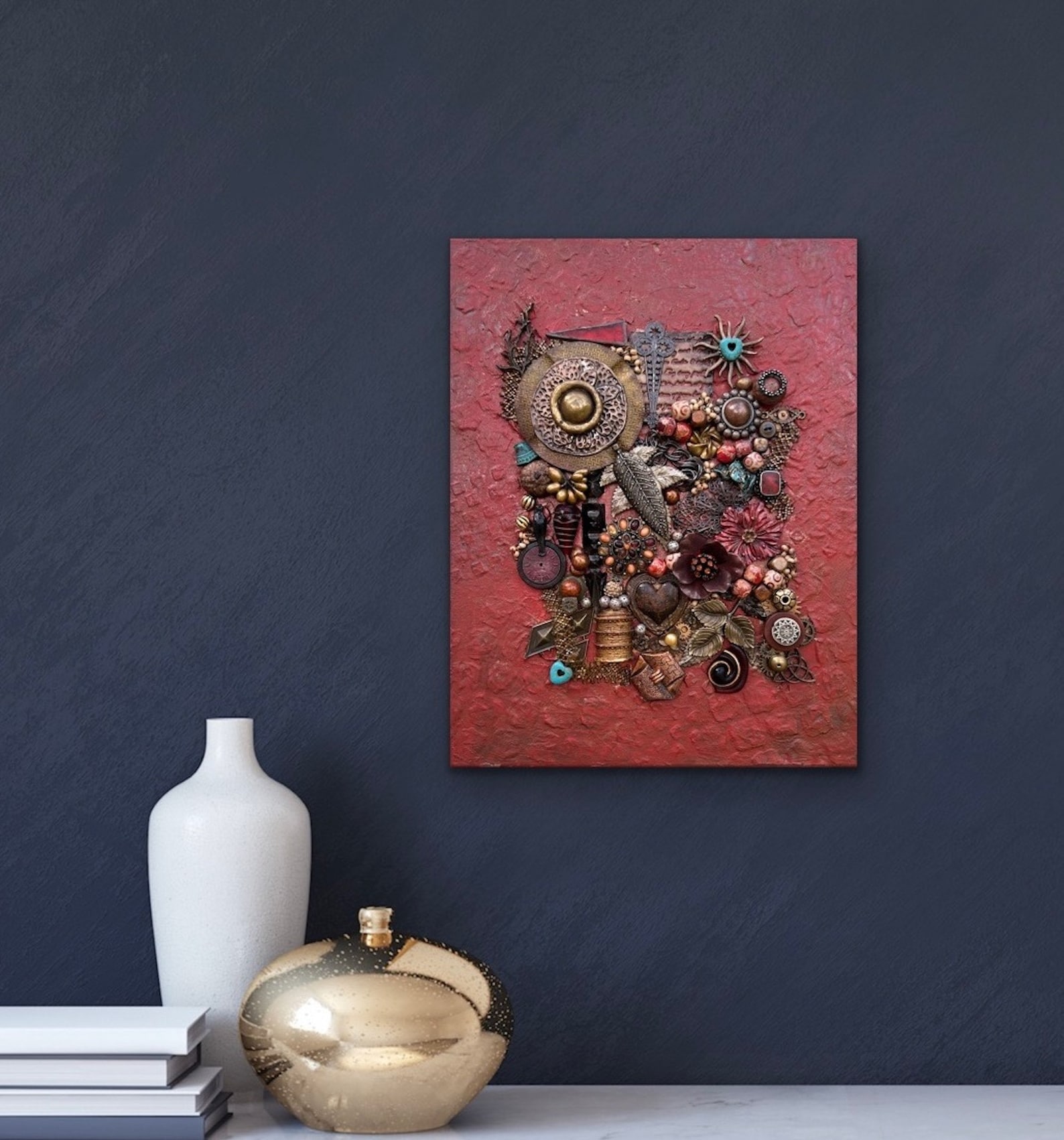 Found Objects Art – Assemblage Wall Art - 3D Mixed Media - 3D Wall Art ...