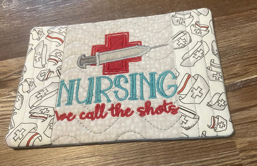 Embroidered NURSING Mug Rug or Snack Mat. - Etsy