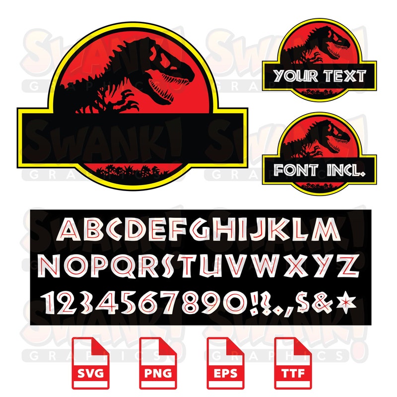 Editable Jurassic Park Logo - Etsy