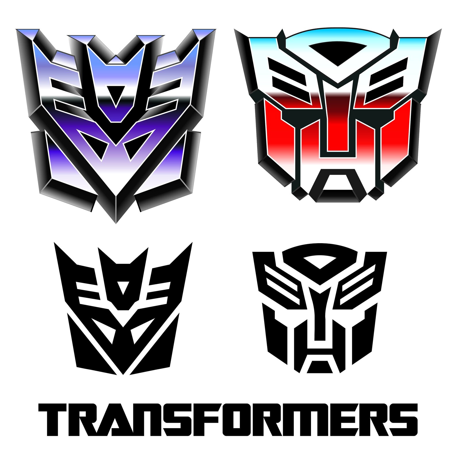 Transformers Logo Autobot/decepticon Clipart SVG/EPS/PNG File Printable ...