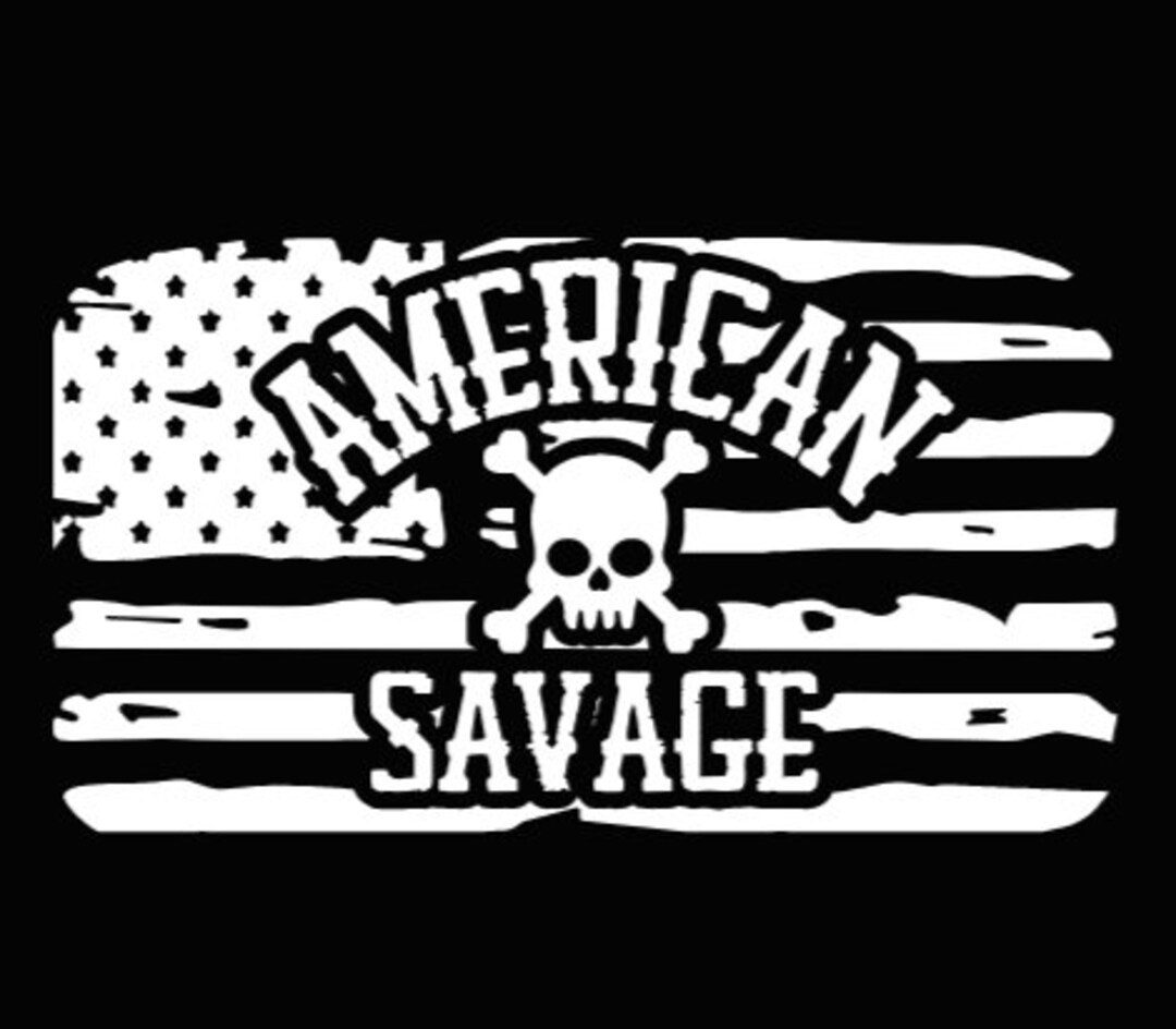 American Savage Decal | American Decal | Veteran Decal | Proud American ...