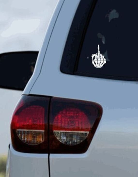 Middle Finger Skeleton Hand Decal Skeleton Hand Decal Punk - Etsy