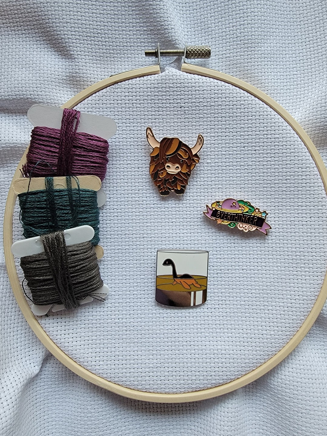 Highland Long Hair Cow Lapel Pin and Needle Minder | Lochness Lapel Pin ...