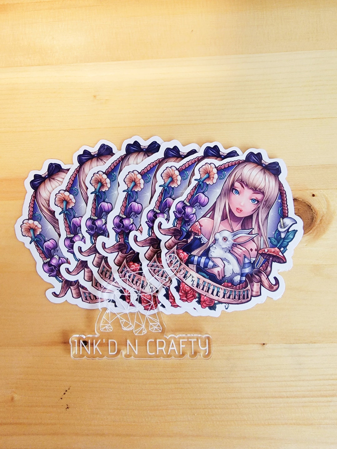 Pinup Sticker | Alice Pinup Style Sticker | Wonderland Sticker ...