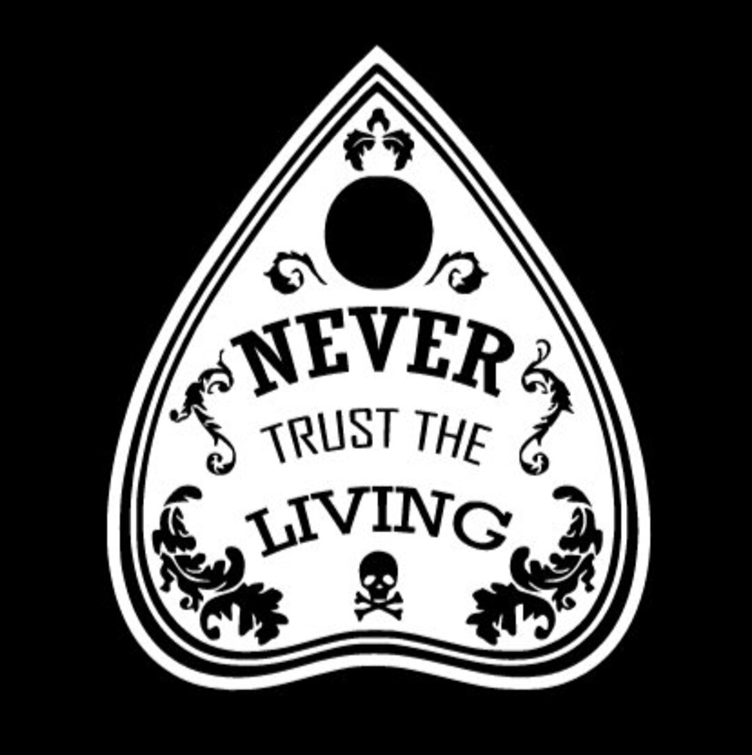 Never Trust the Living Decal | Beetlejuice Decal | Tim Burton Decal ...