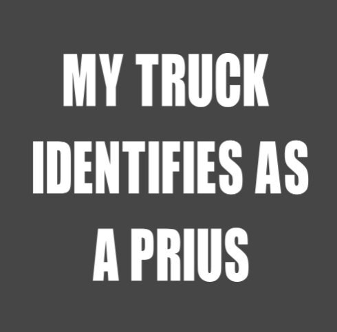 My Truck Identifies as A Prius Decal - Etsy