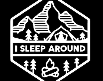 Funny Camper Decal, in This Camper, We Sleep Around Camper Decal, Decal ...
