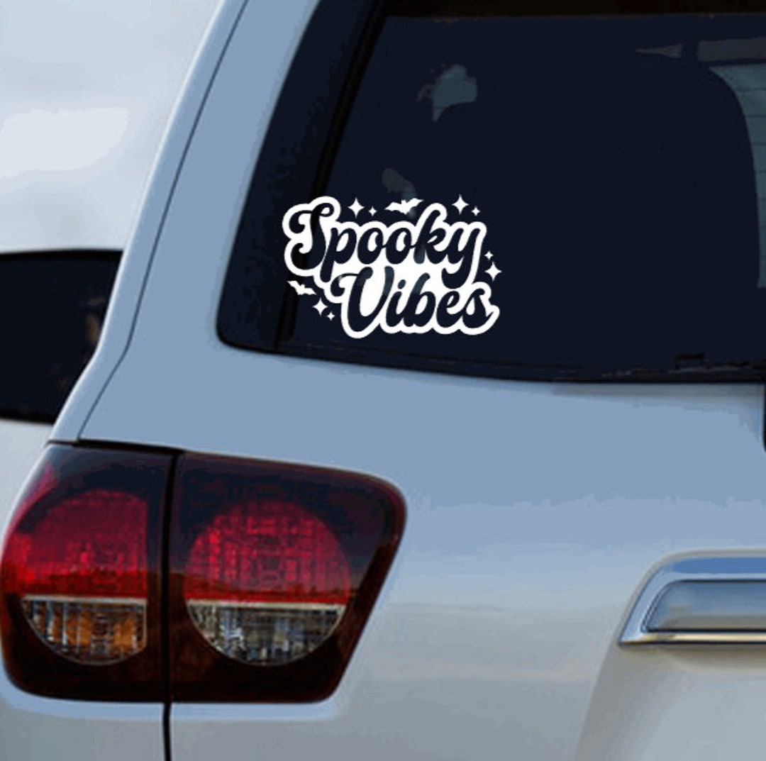 Spooky Vibes Decal | Horror Era Decal | Spooky Bats Decal | Retro Decal ...