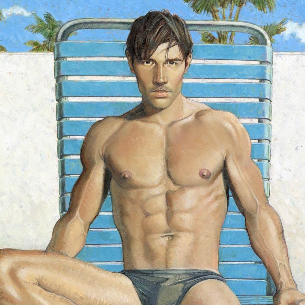 POOLBOY, Male, Nude, Gay, Erotic, Men, Adult, Man, Kent, Mature, Fanart - Etsy