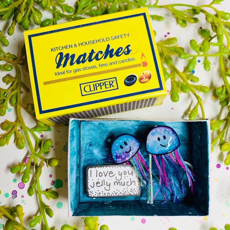 I Love You Jelly Much Matchbox Message a Tiny Original - Etsy