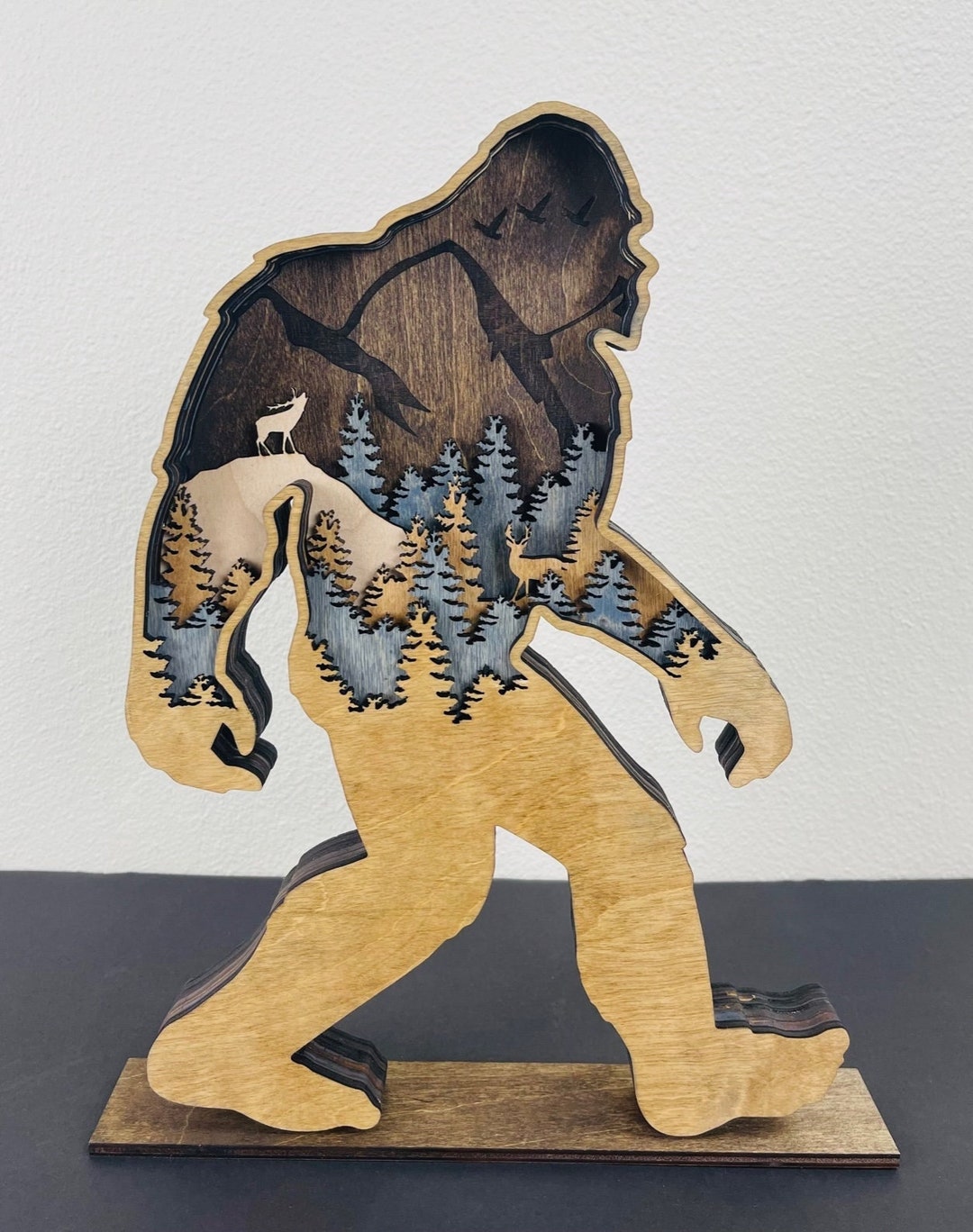 SALE Layer Bigfoot Sasquatch Laser Cutting File SVG DXF Lightburn Laser ...