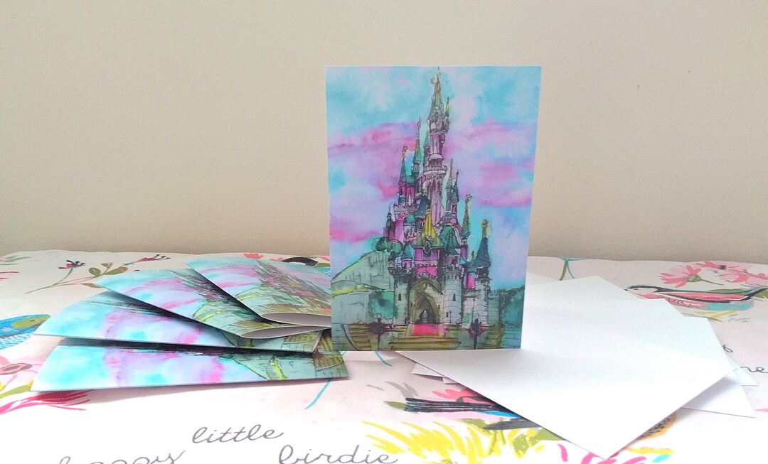 Sleeping Beauty's Castle Notecards 5 Pack - Etsy