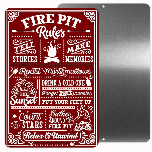 Fire Pit Sign - Etsy