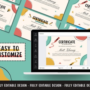 Certificate Colorful Canva Template Recognition Playful Modern ...