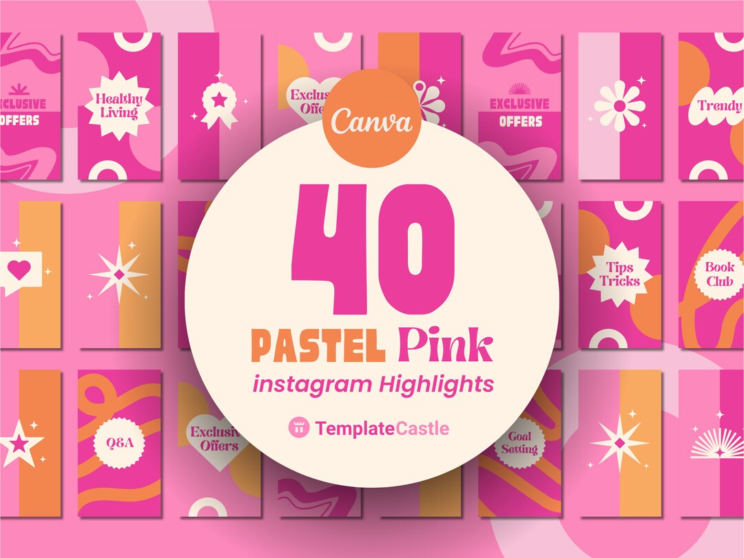 40 Instagram Highlights Template Canvas Social Media Posts IG ...