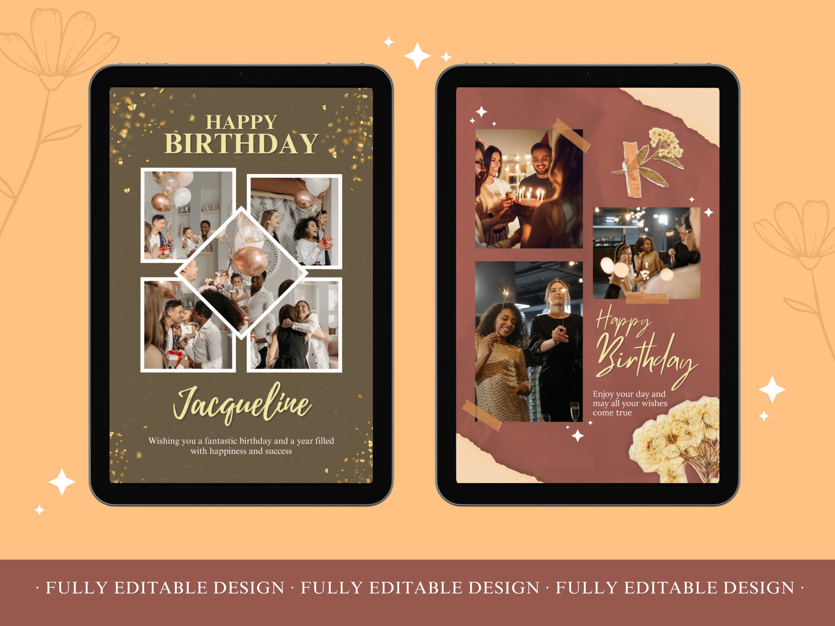 5 Birthday Photo Collage Templates Editable Canva Collage Templates ...