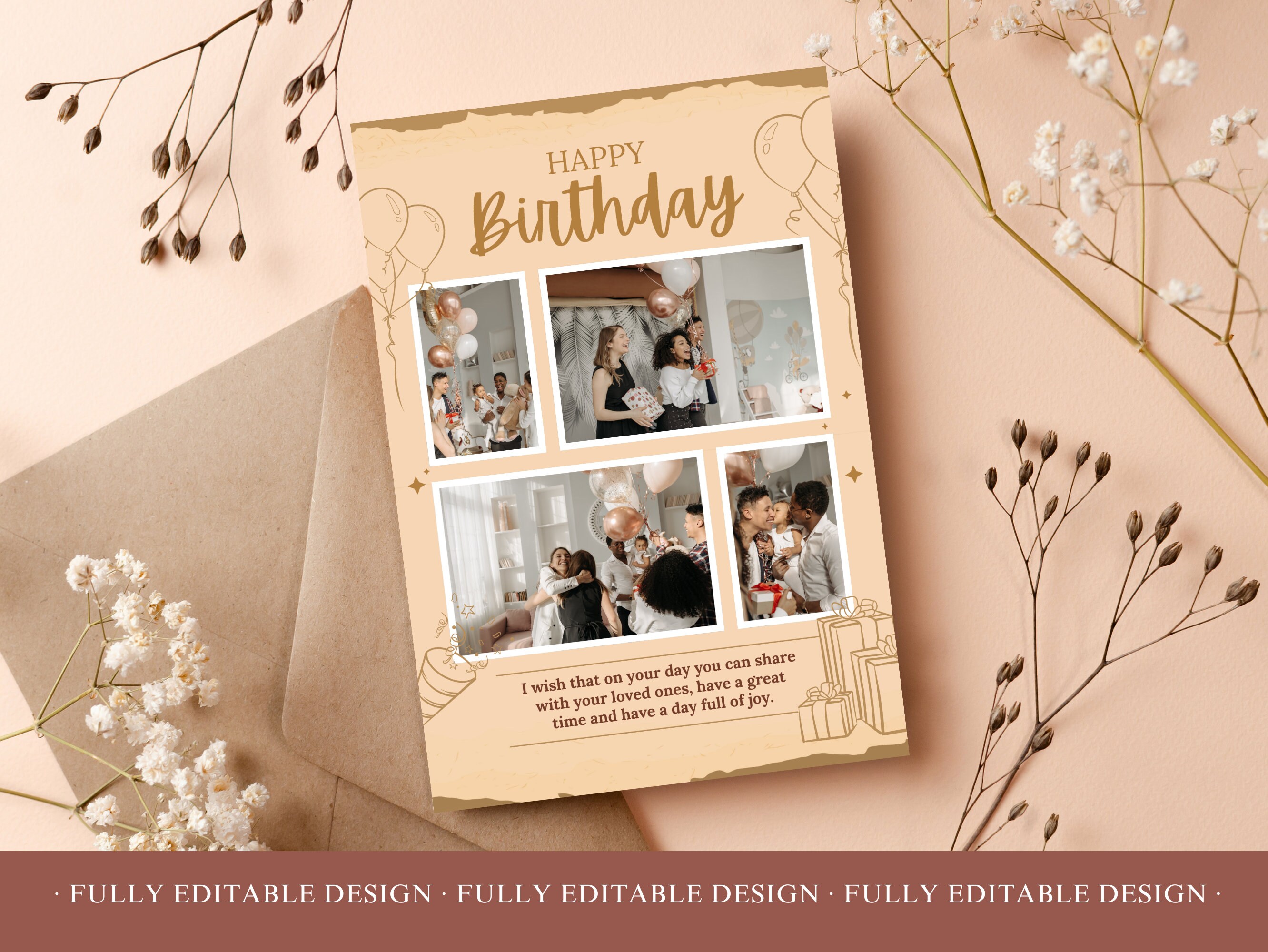 5 Birthday Photo Collage Templates Editable Canva Collage Templates ...