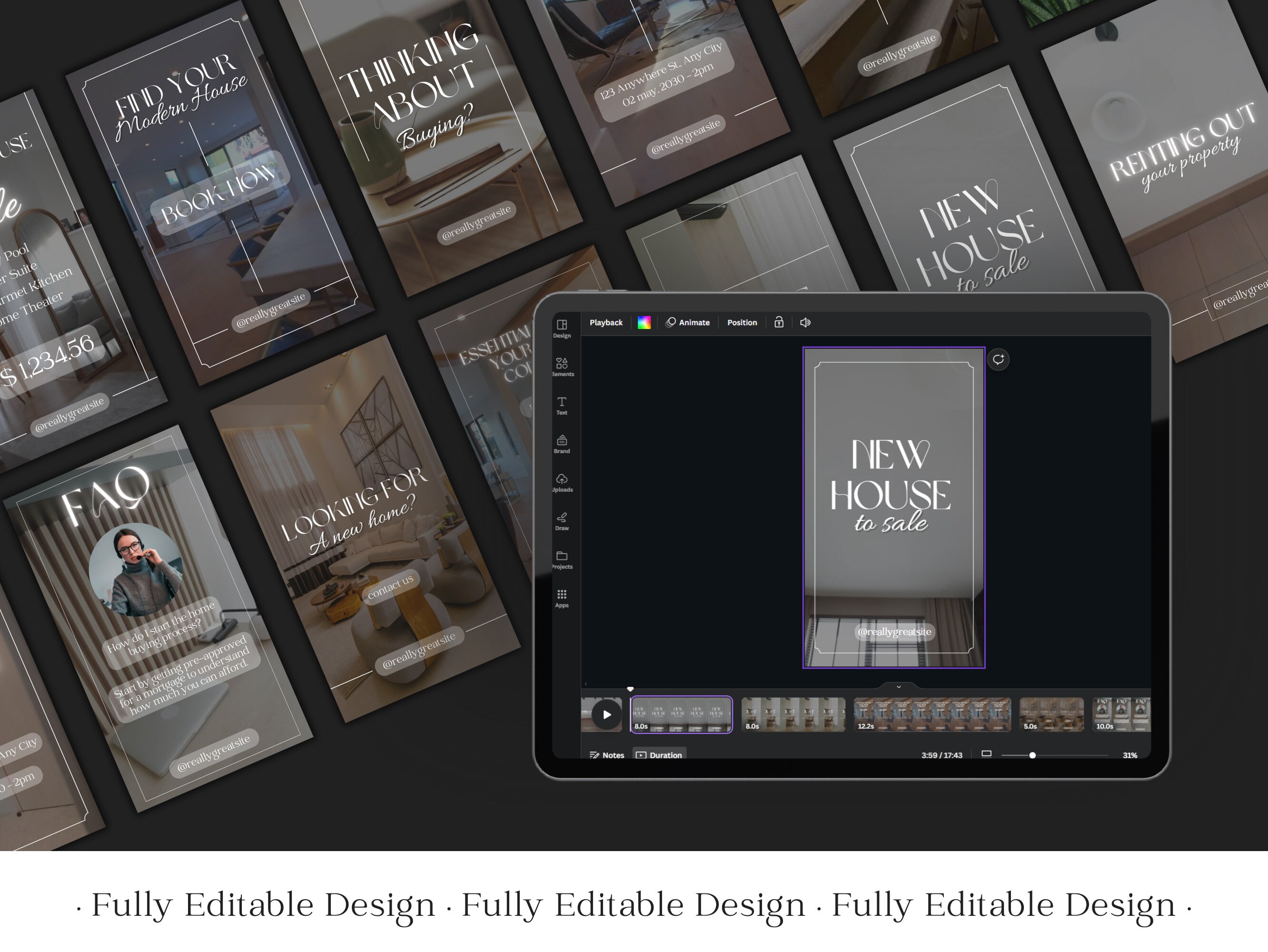100 Realtor Reel Templates for Real Estate Marketing and Social Media ...