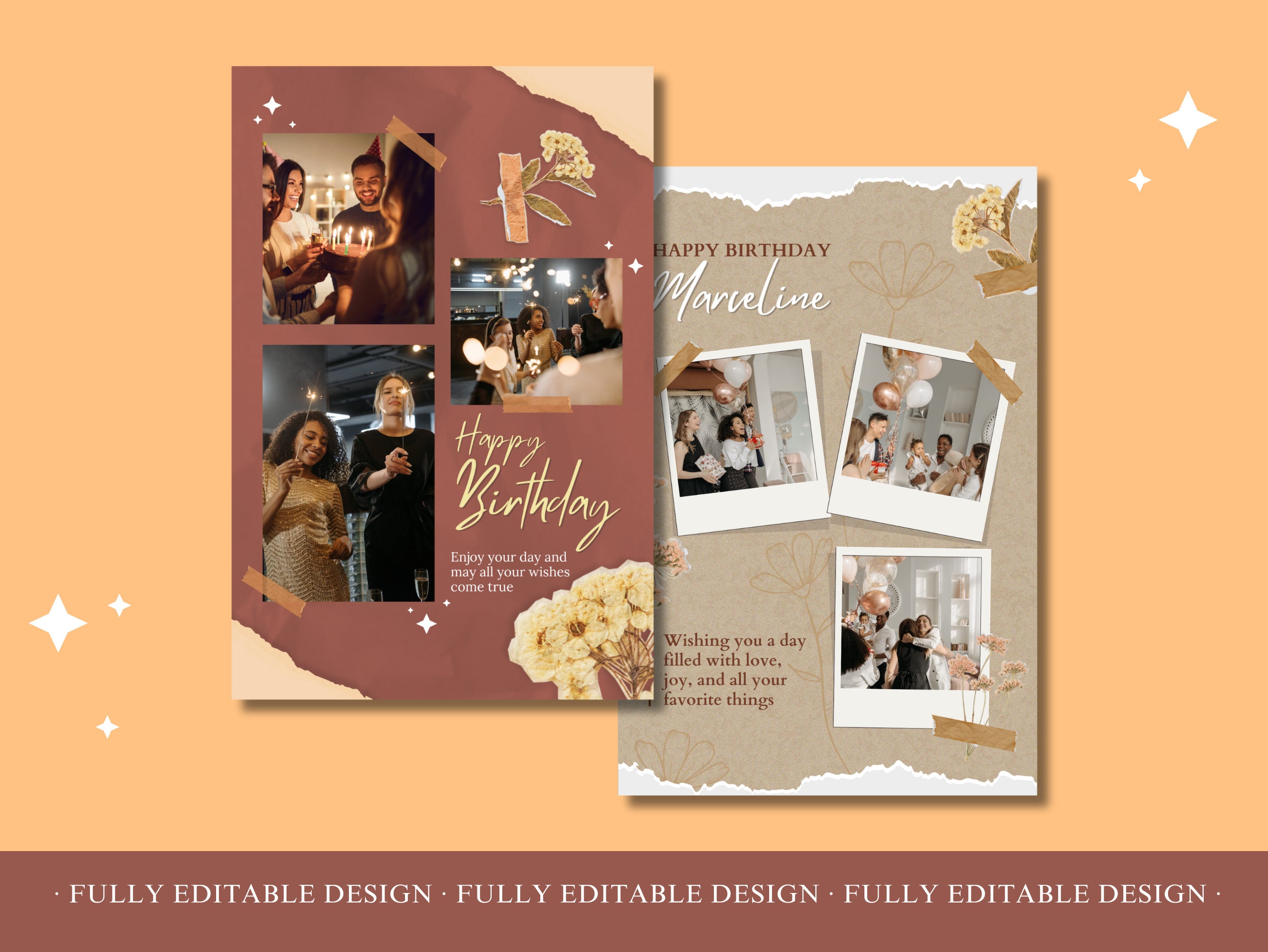 5 Birthday Photo Collage Templates Editable Canva Collage Templates ...