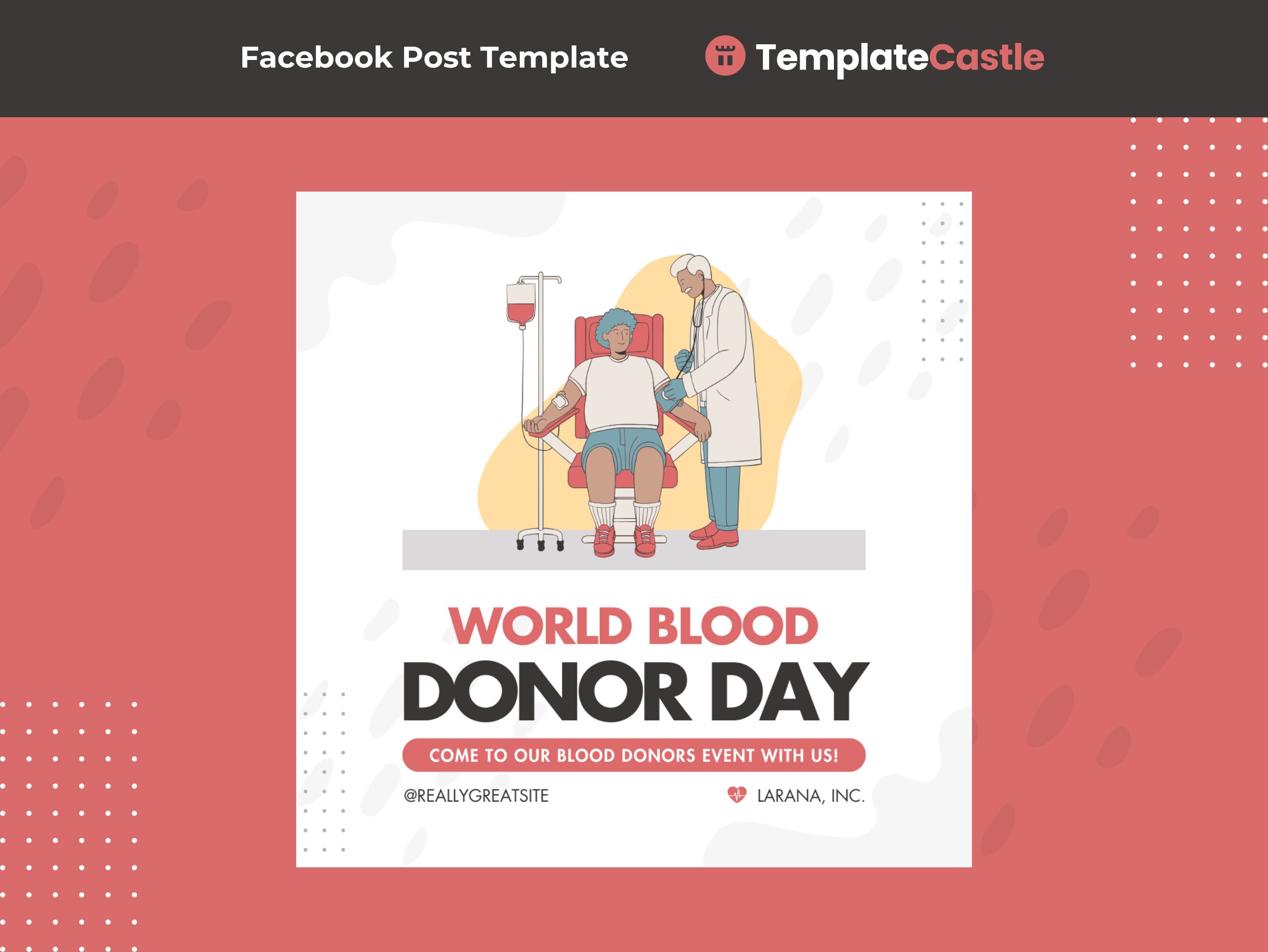 World Blood Donor Day Canva Template Customizable Event Invitation for ...
