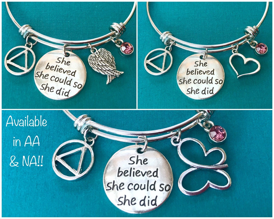 Sobriety Jewelry / AA or NA Recovery Gifts / Alcoholics - Etsy