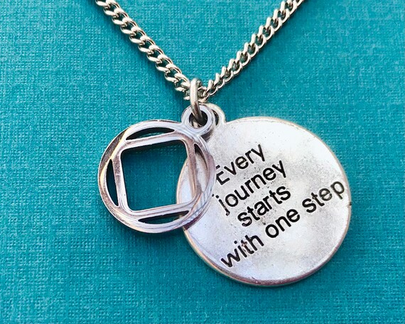 12 Step NA Jewelry / Every Journey Starts With One Step & NA - Etsy