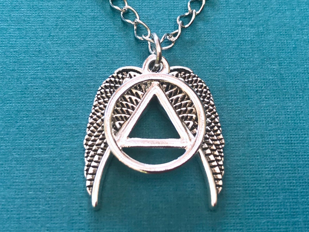 AA Wings Necklace / Recovery Gift for Alcoholics Anonymous - Etsy
