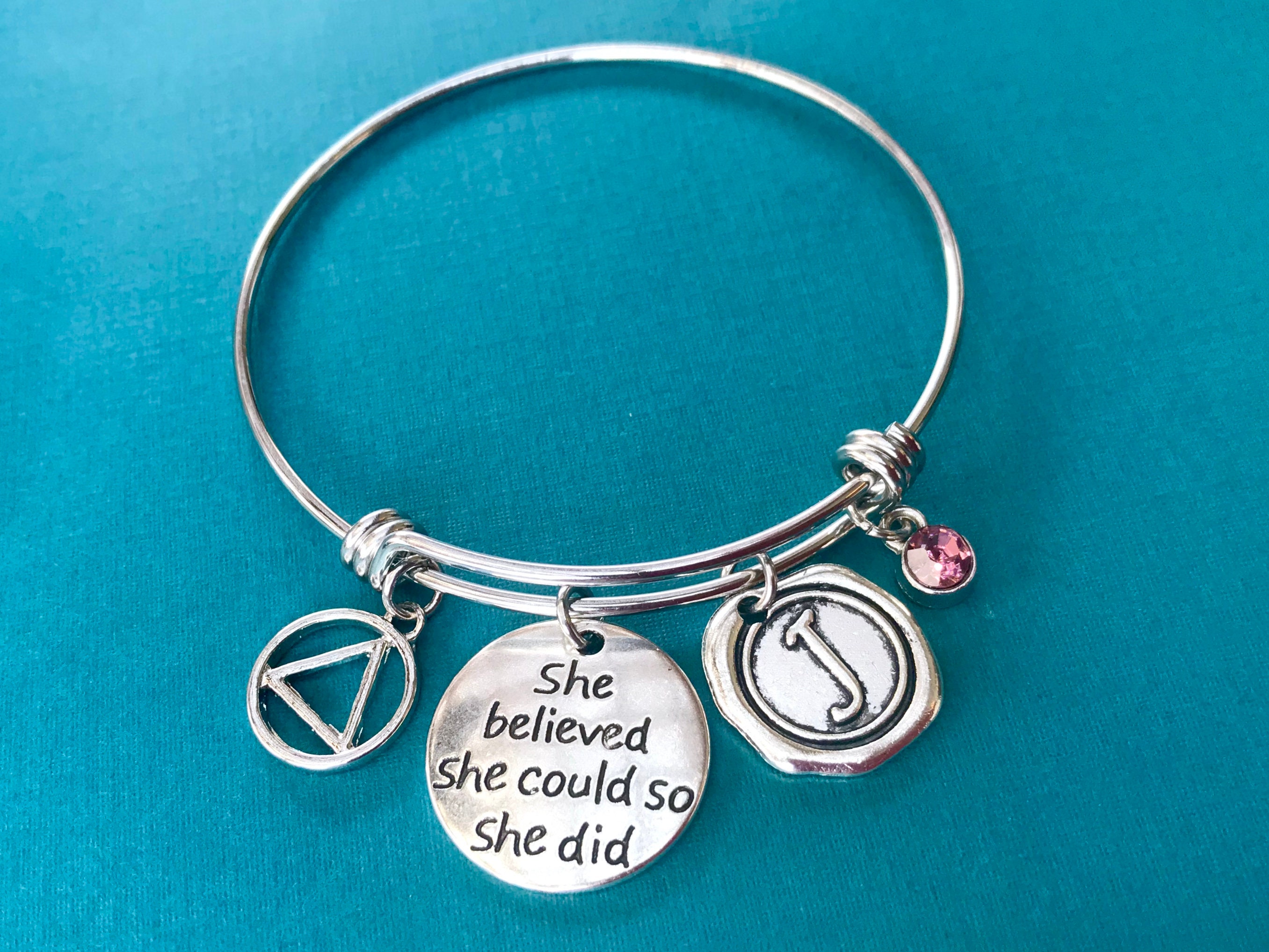 Personalized NA or AA Charm Bracelet / AA Recovery Gifts for - Etsy UK
