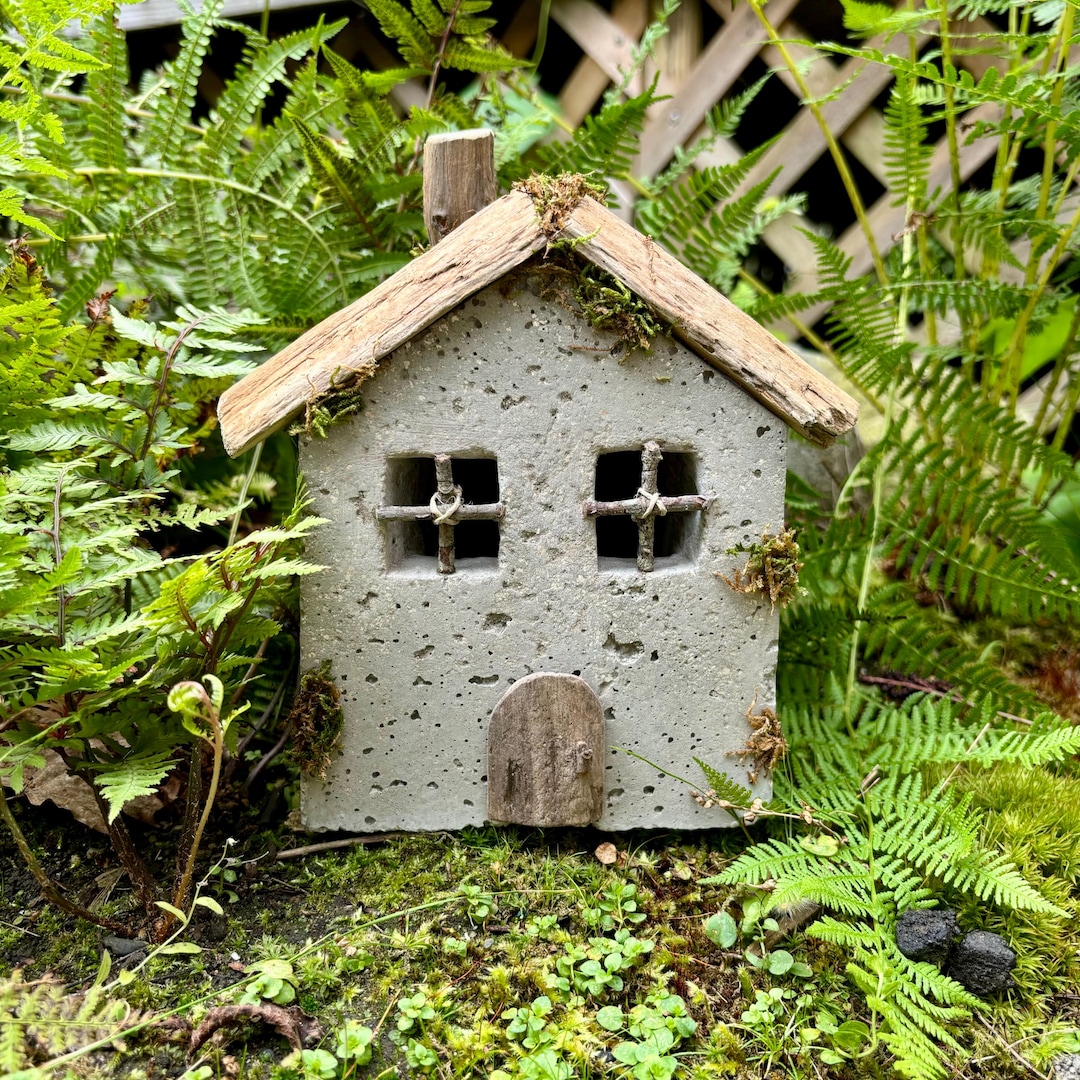 Hypertufa Fairy House, Pixie House, Fairy Village, Enchanted Fairy ...