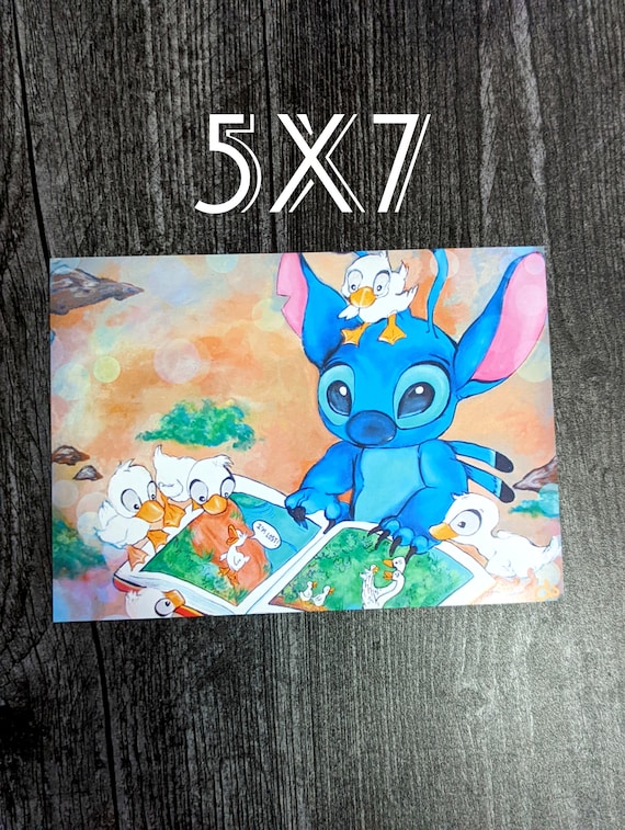 Stitch Reading Ugly Duckling