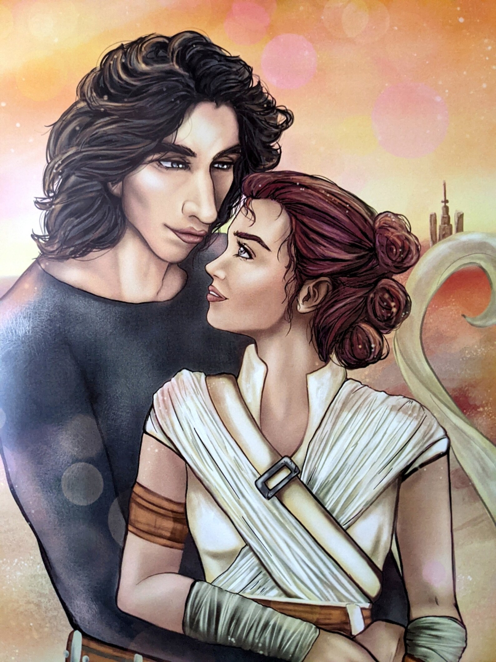Binary Sunset Rey & Ben Solo Reylo Starwars Rise of Skywalker - Etsy