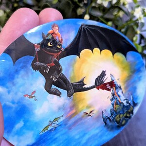 Toothless and Hiccup- How to Train Your Dragon Waterproof Vinyl Sticker ...
