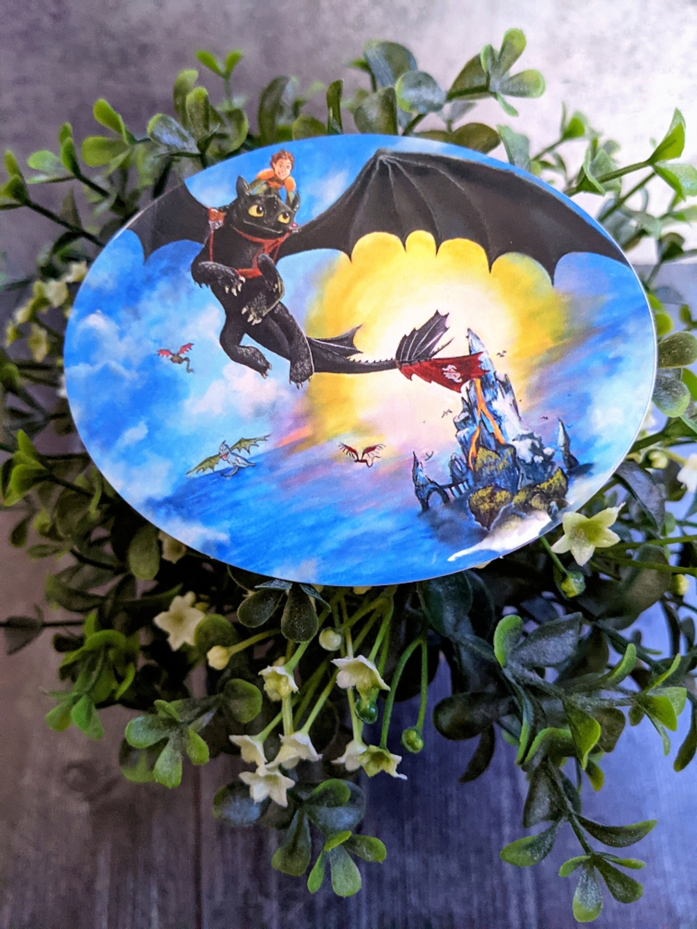 Toothless and Hiccup- How to Train Your Dragon Waterproof Vinyl Sticker ...