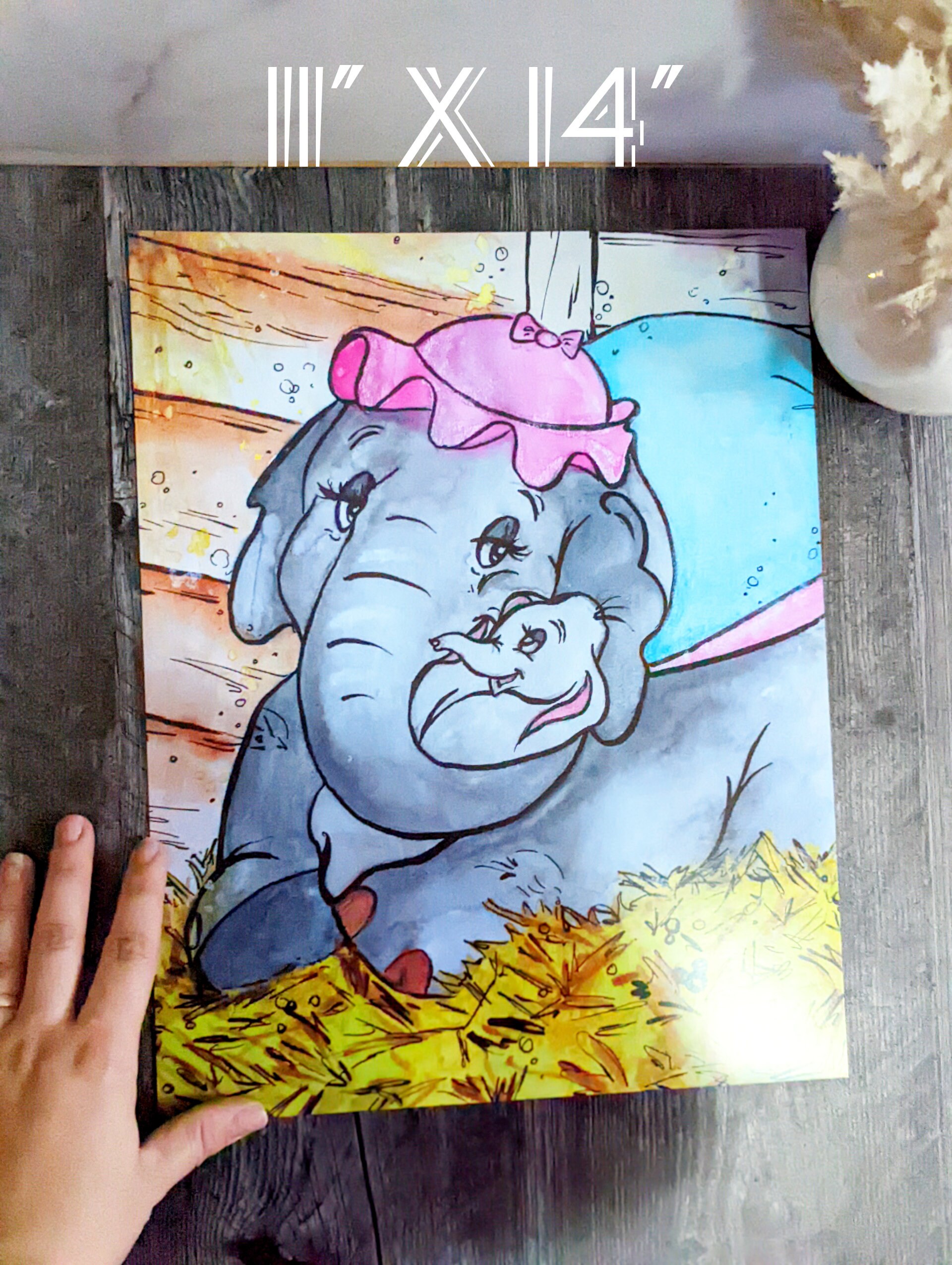 Baby Mine- Dumbo and Mother's Love Disney Inspired Watercolor Art Print ...