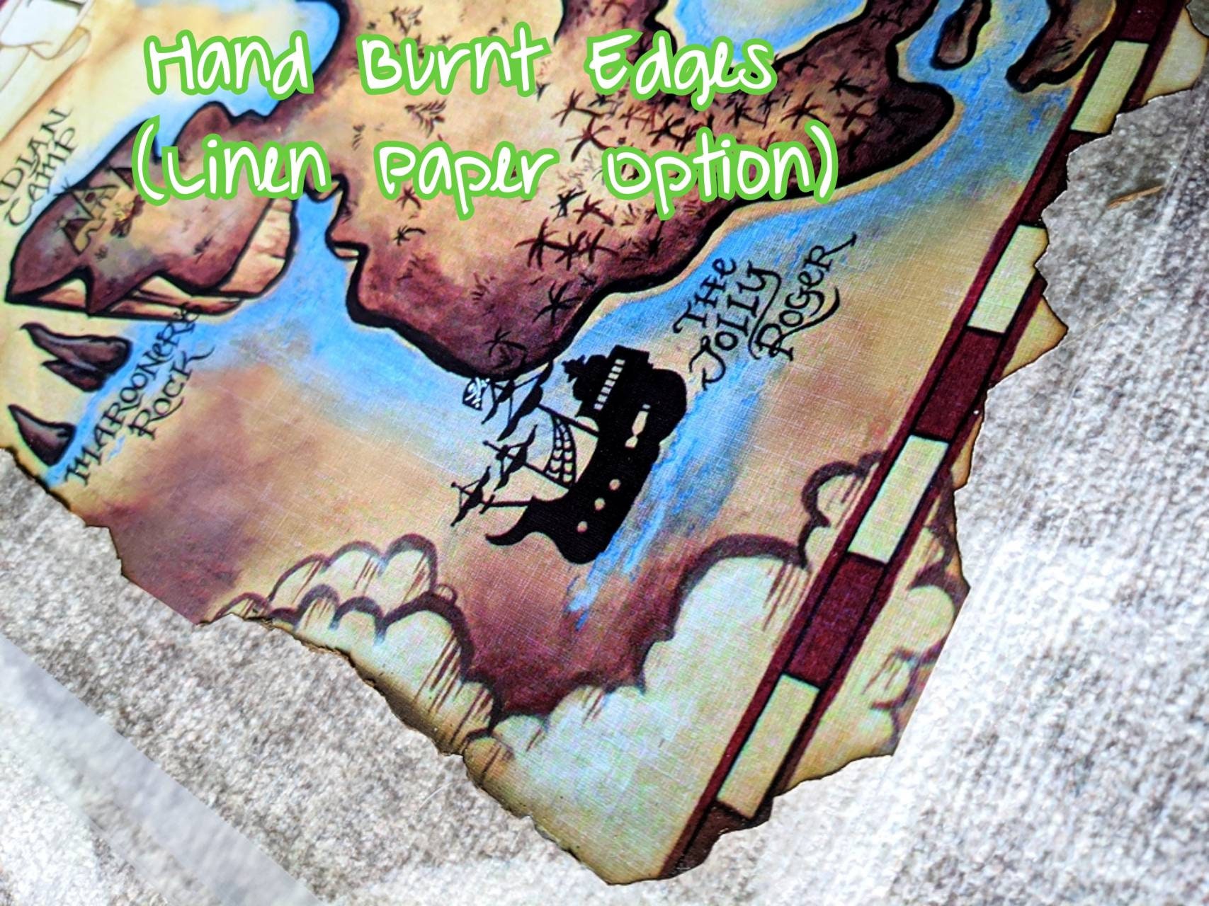 Neverland Map Peter Pan Tinkerbell Lost Boys Pirate Map - Etsy Canada