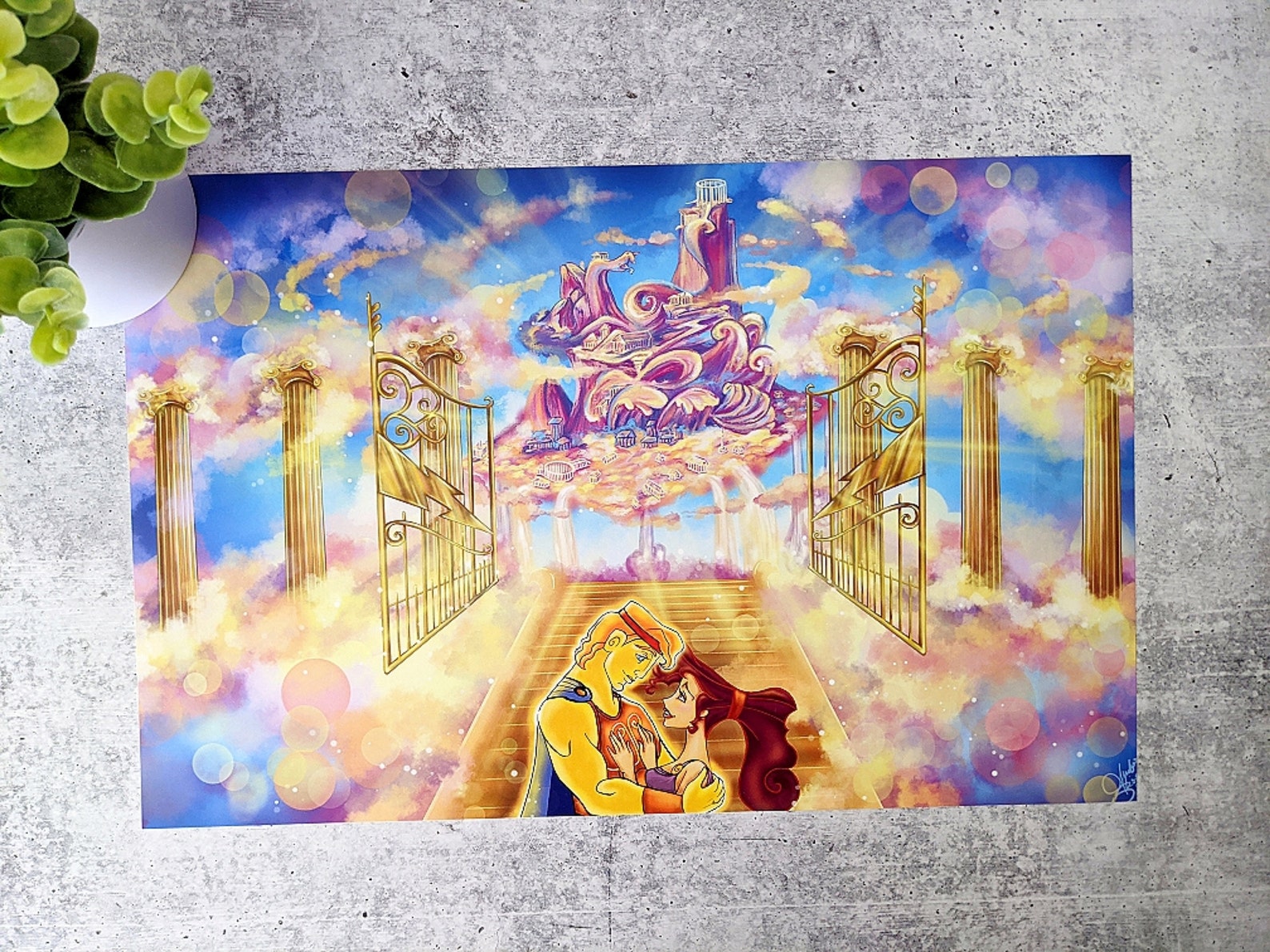 A Hero's Welcome Hercules and Meg Mount Olympus Zeus Go - Etsy