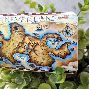 Neverland Map- Disney Inspired Peter Pan Captain Hook Mermaids Never ...