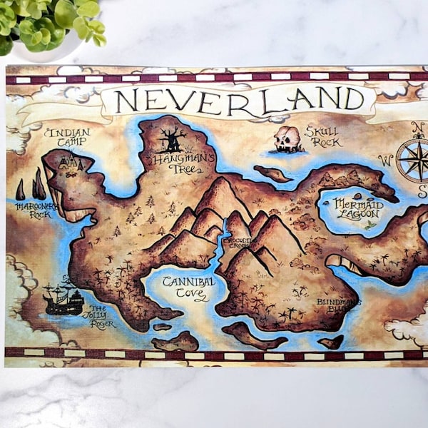 Neverland Map - Etsy