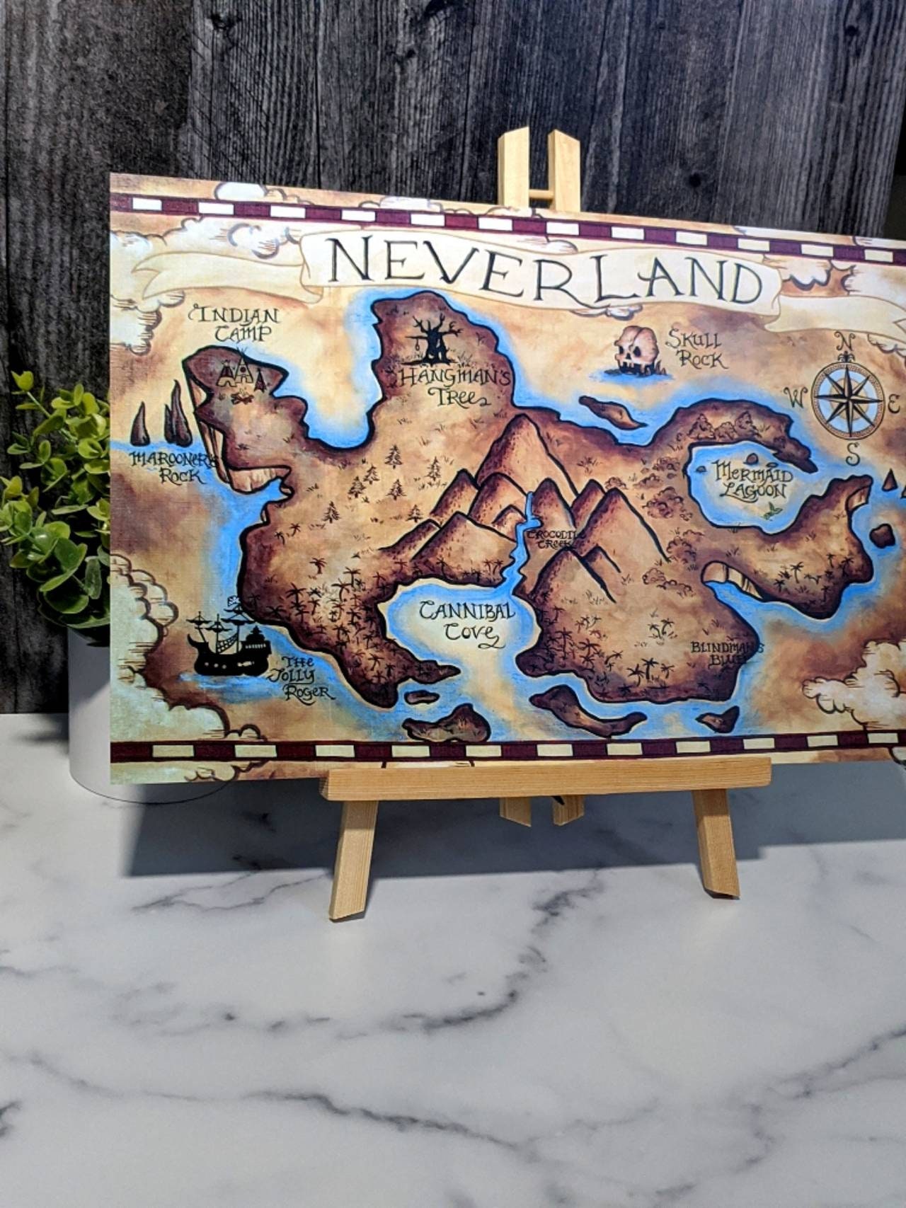 Neverland Map Peter Pan Tinkerbell Lost Boys Pirate Map - Etsy Australia