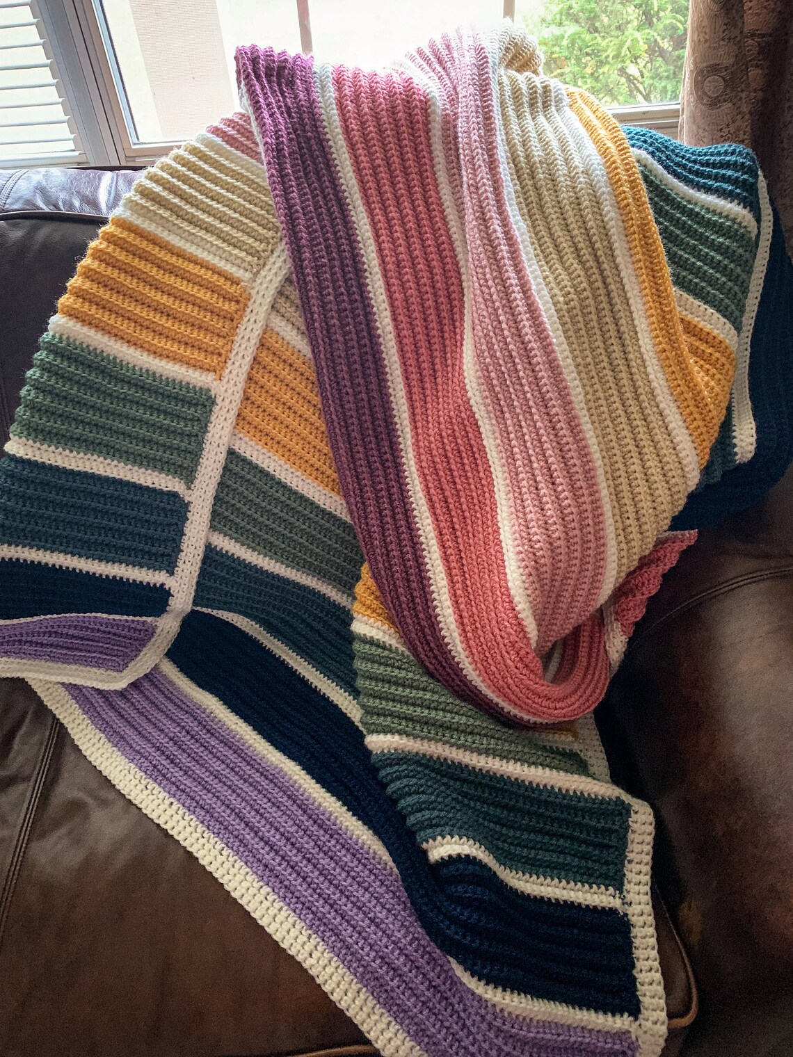 Canyon Sunset: A Multi-colored Crocheted Blanket - Etsy