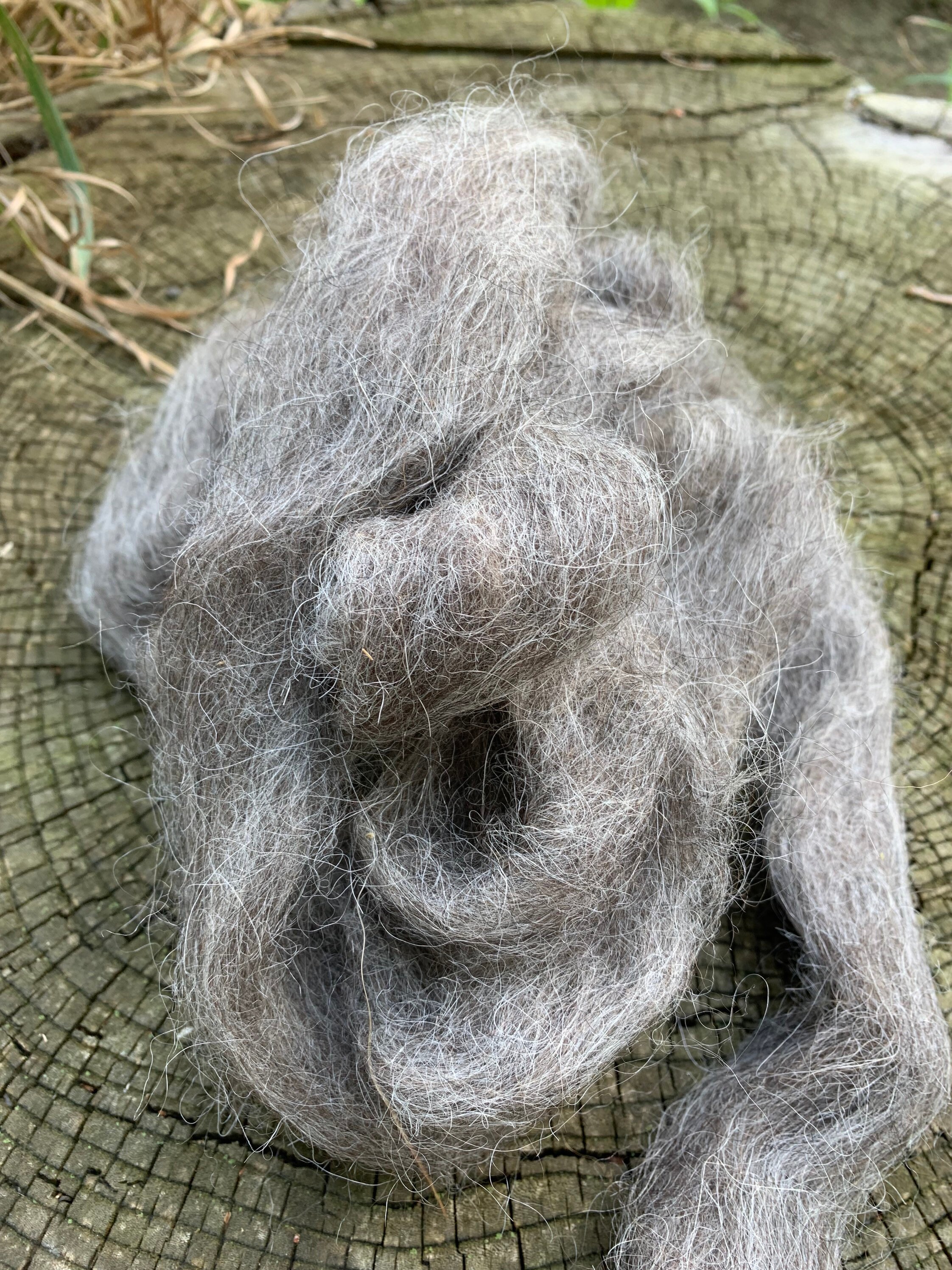 Gray Karakul Llama Wool Roving Fleece Fiber - Etsy
