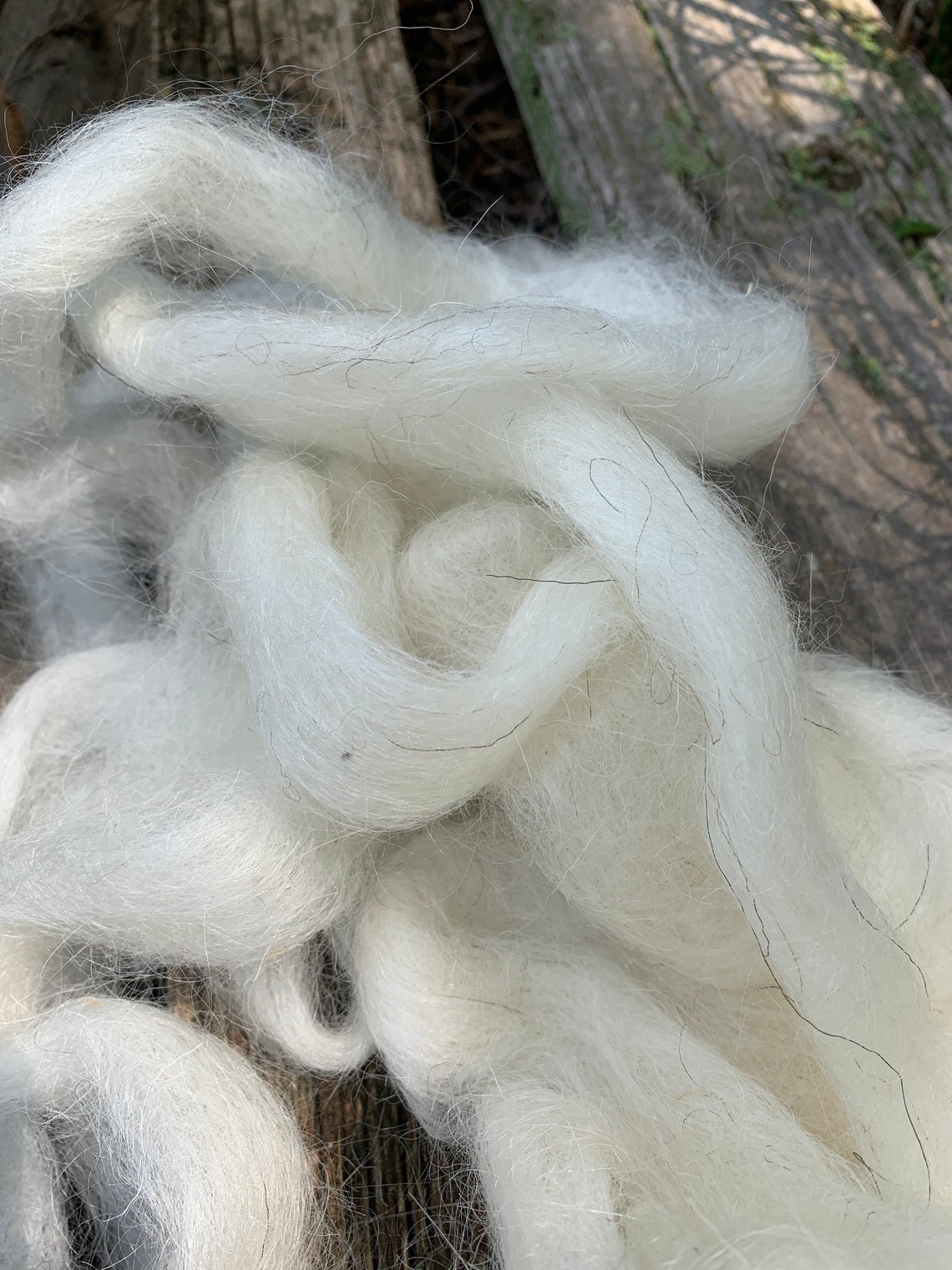 Karakul Mohair Blend White Wool Roving Fleece Fiber - Etsy