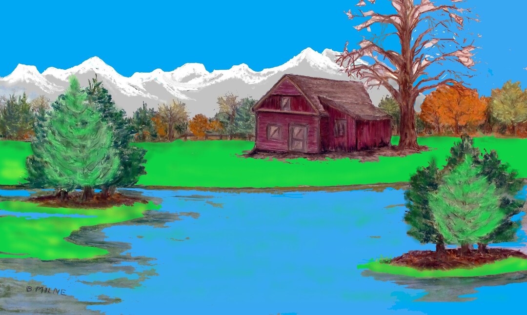 Lakeside Shack, Notecard 5x7"/ Fine Art Prints 8x10"/ Painted by the ...