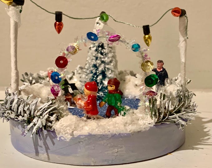 Vintage Werter Miniatures Christmas Scene Diorama Handcrafted *free ...