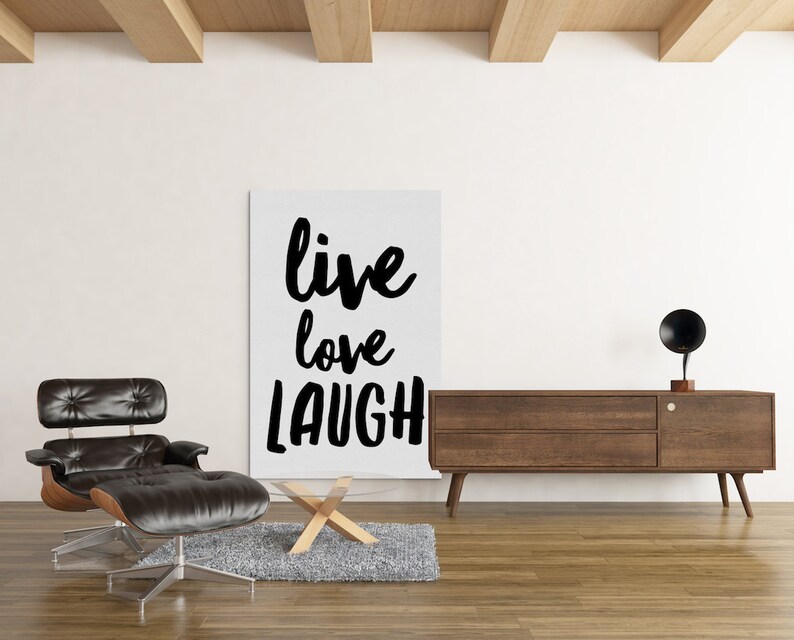 Live Love Laugh Printable Poster Inspirational Quote - Etsy