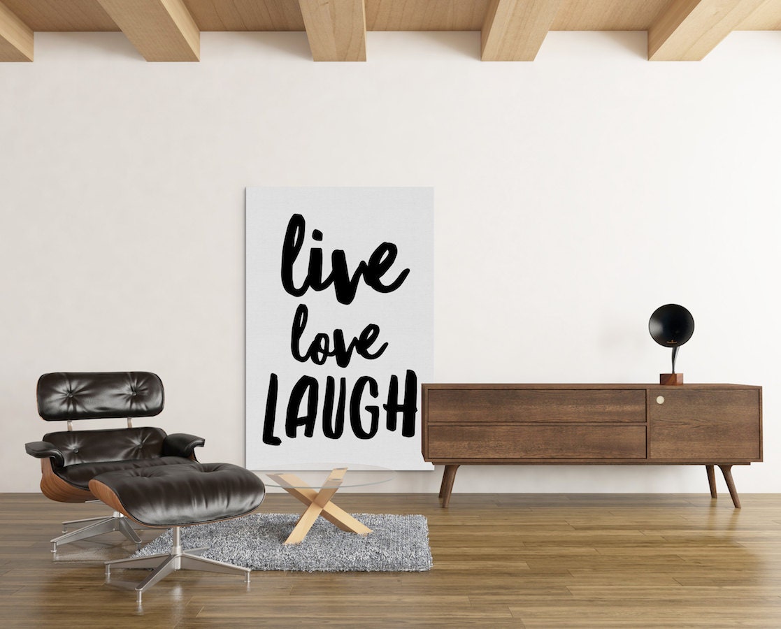 Live Love Laugh Printable Poster Inspirational Quote - Etsy