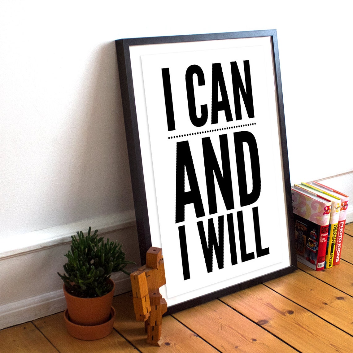 I CAN and I WILL Printable Poster Inspirational Quote - Etsy